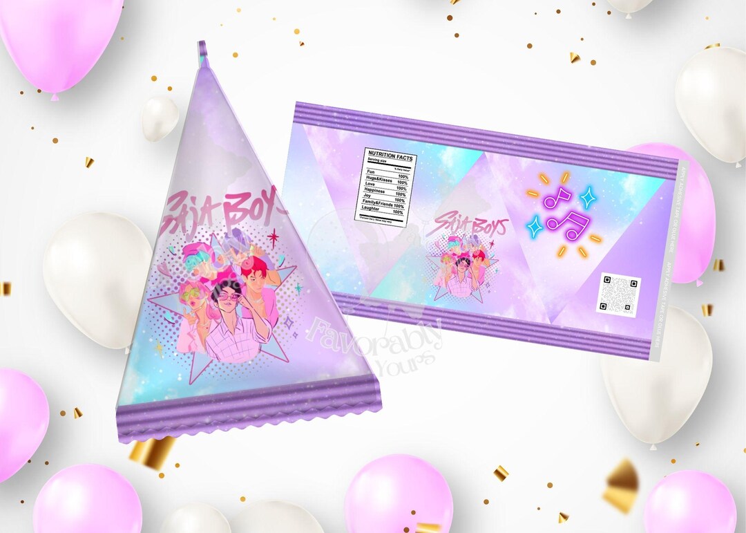 Saja Boys Inspired Pyramid Party Favor – Custom Triangle Wrappers - Etsy