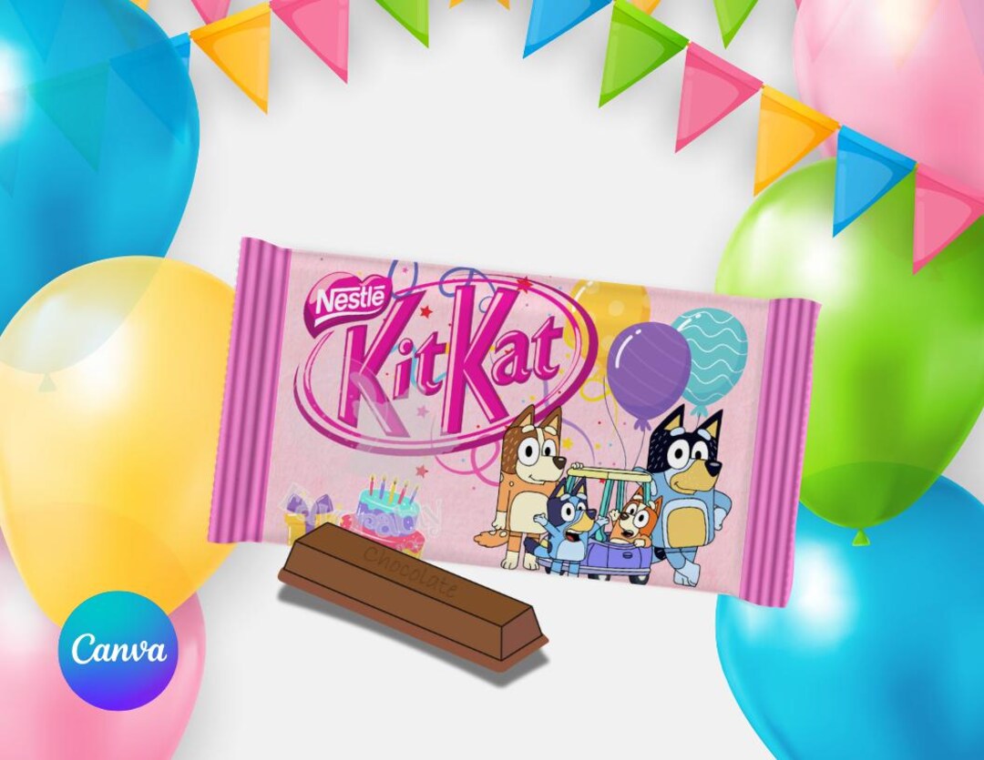Editable Kitkat Wrapper Template - Custom Party Favor Digital Download ...