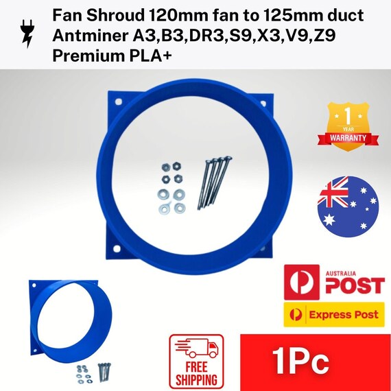 Fan Shroud 120mm Fan to 125mm Duct Antminer - Etsy