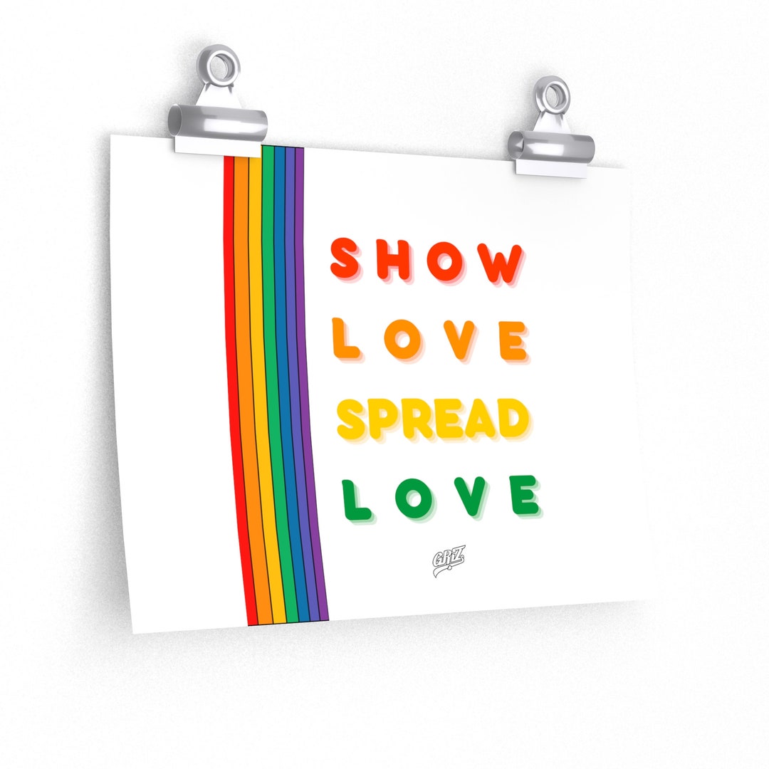 Griz-inspired Rainbow 'show Love' Matte Poster - Etsy