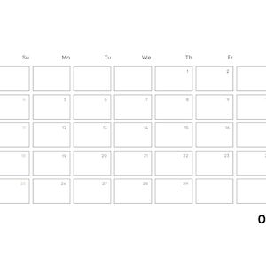 Canva Downloadable Calendar Minimalist Style - Etsy