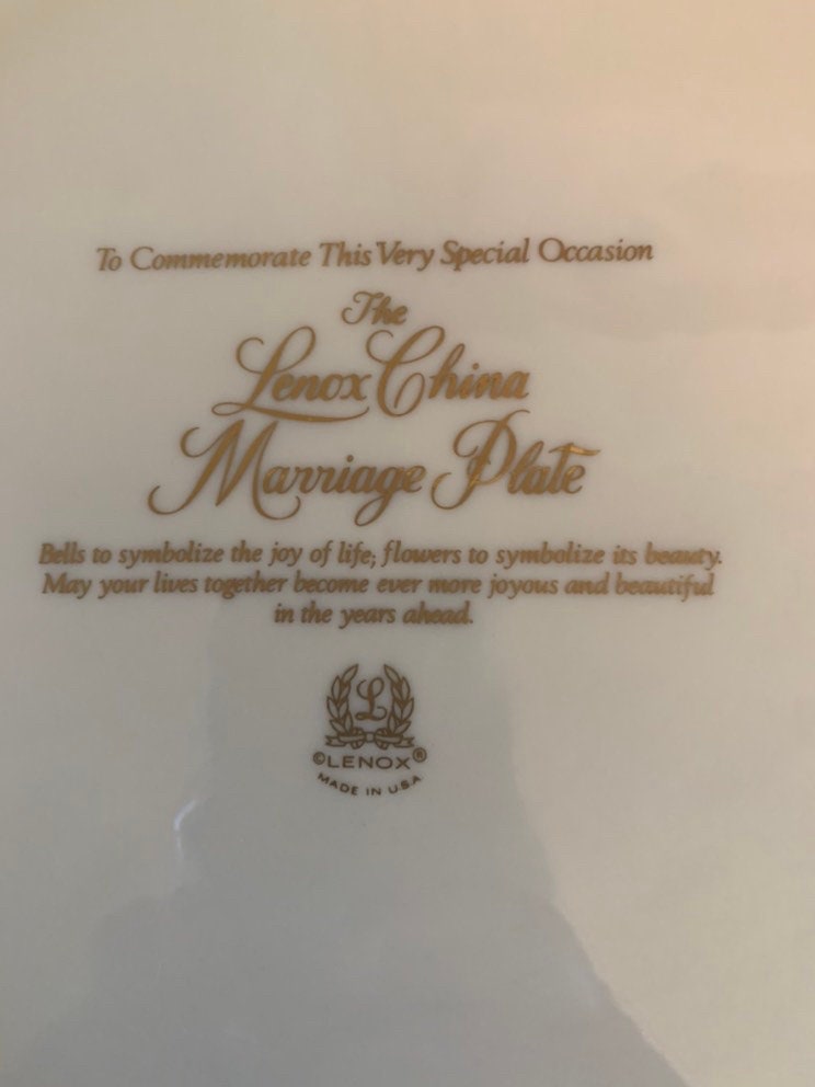 Lenox Marriage Plate Embossed China. Wedding Promises Collection by ...