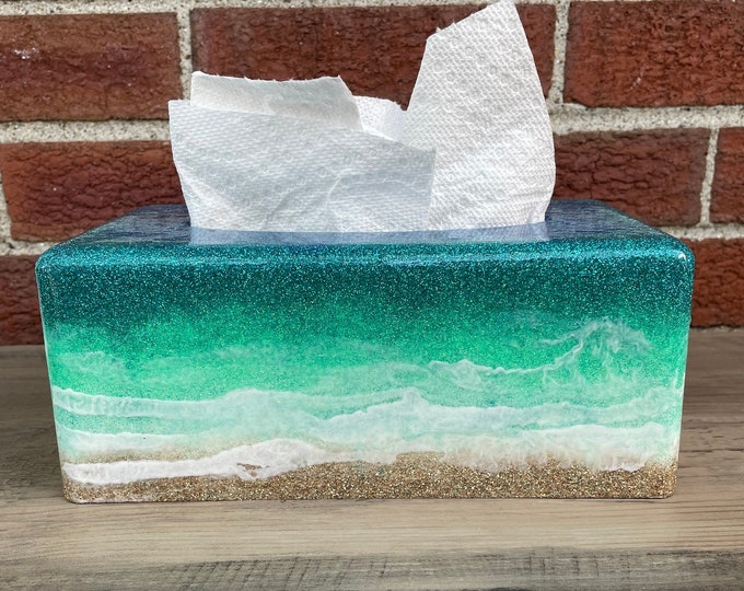 Beach Tissue Box Cover Kleenex Cover Teacher Gifts Paraprofessional ...