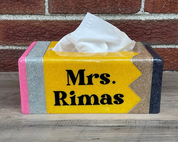 Teacher Tissue Box - Etsy