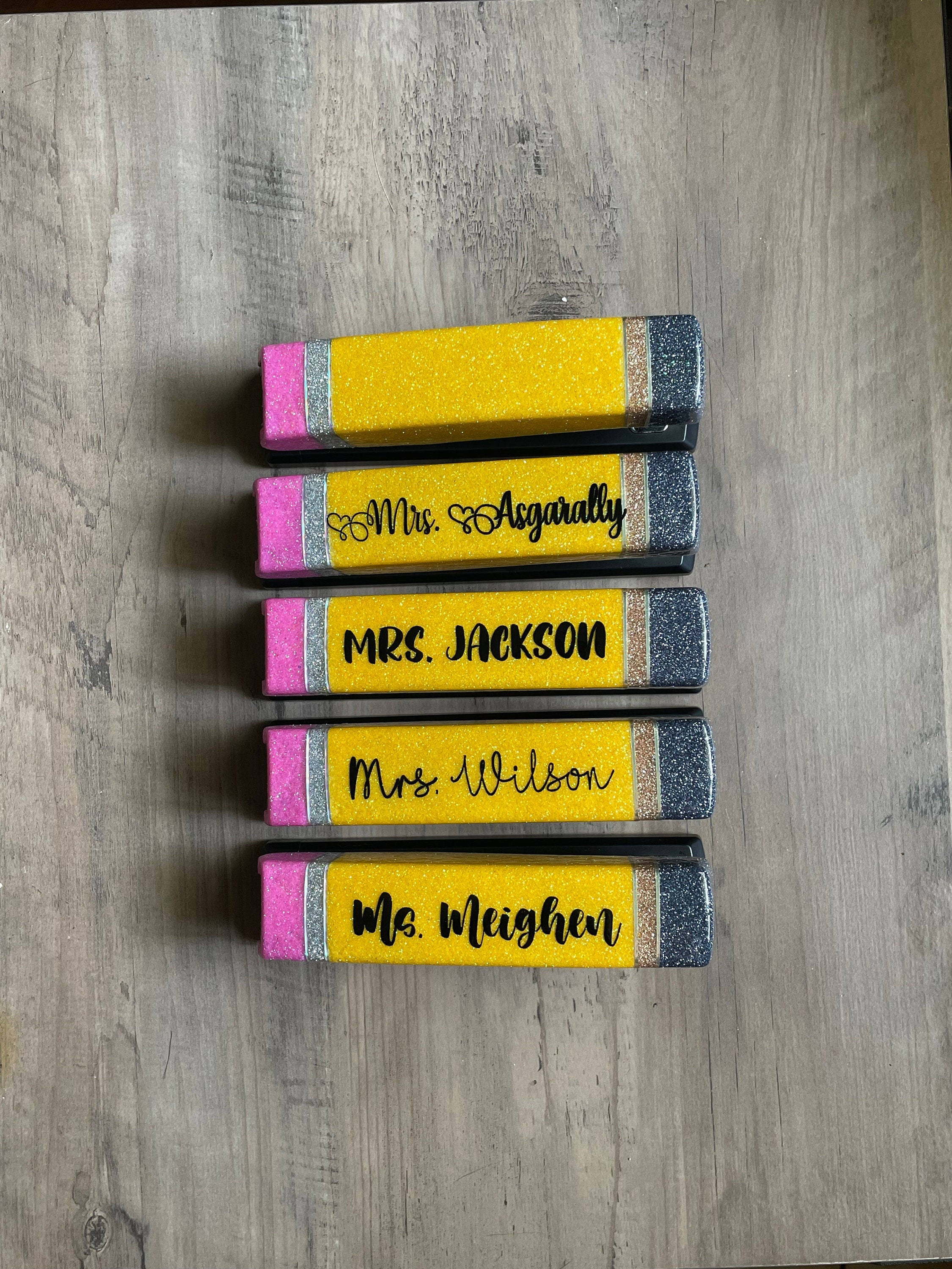 Pencil Stapler Teacher Stapler Glitter Stapler - Etsy