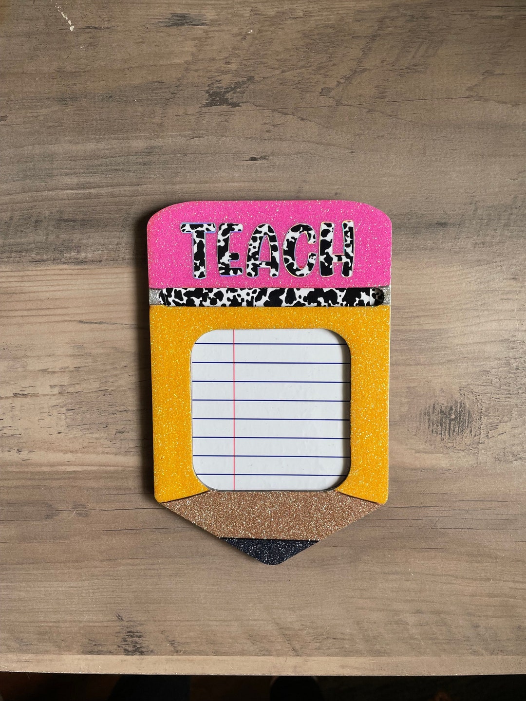 Sticky Note Holder Glitter Post It Note Notepad Holder Personalized ...