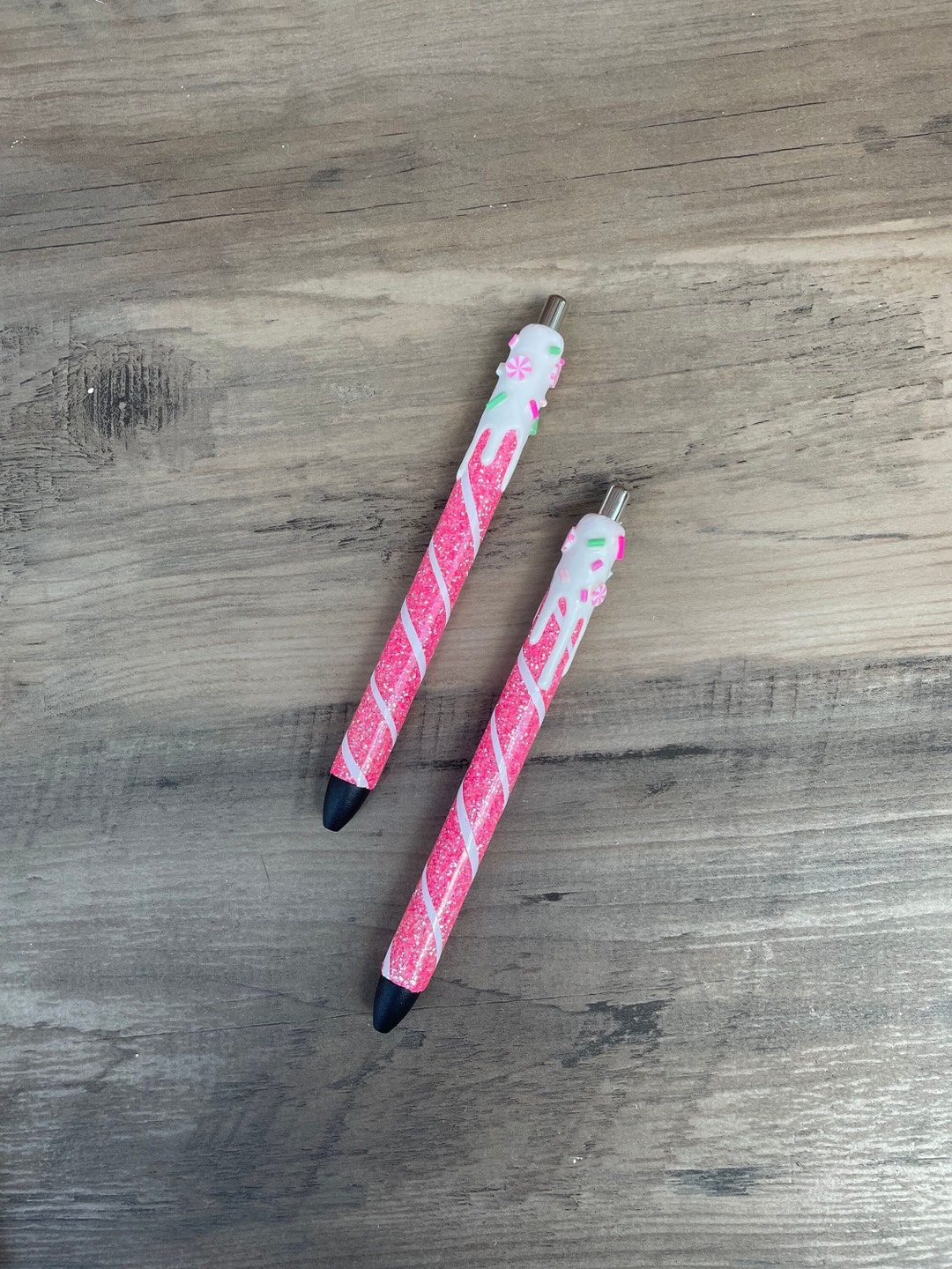 Candy Cane Pen Christmas Glitter Pen Peppermint Christmas - Etsy