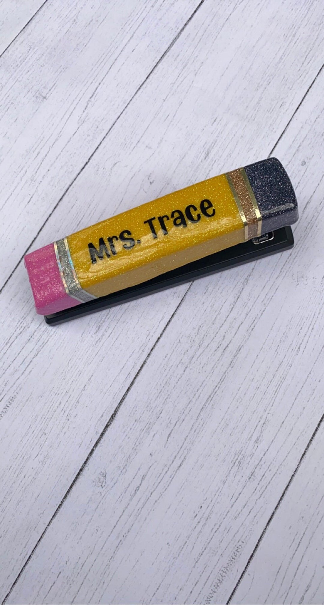 Pencil Stapler Teacher Stapler Glitter Stapler Personalized - Etsy