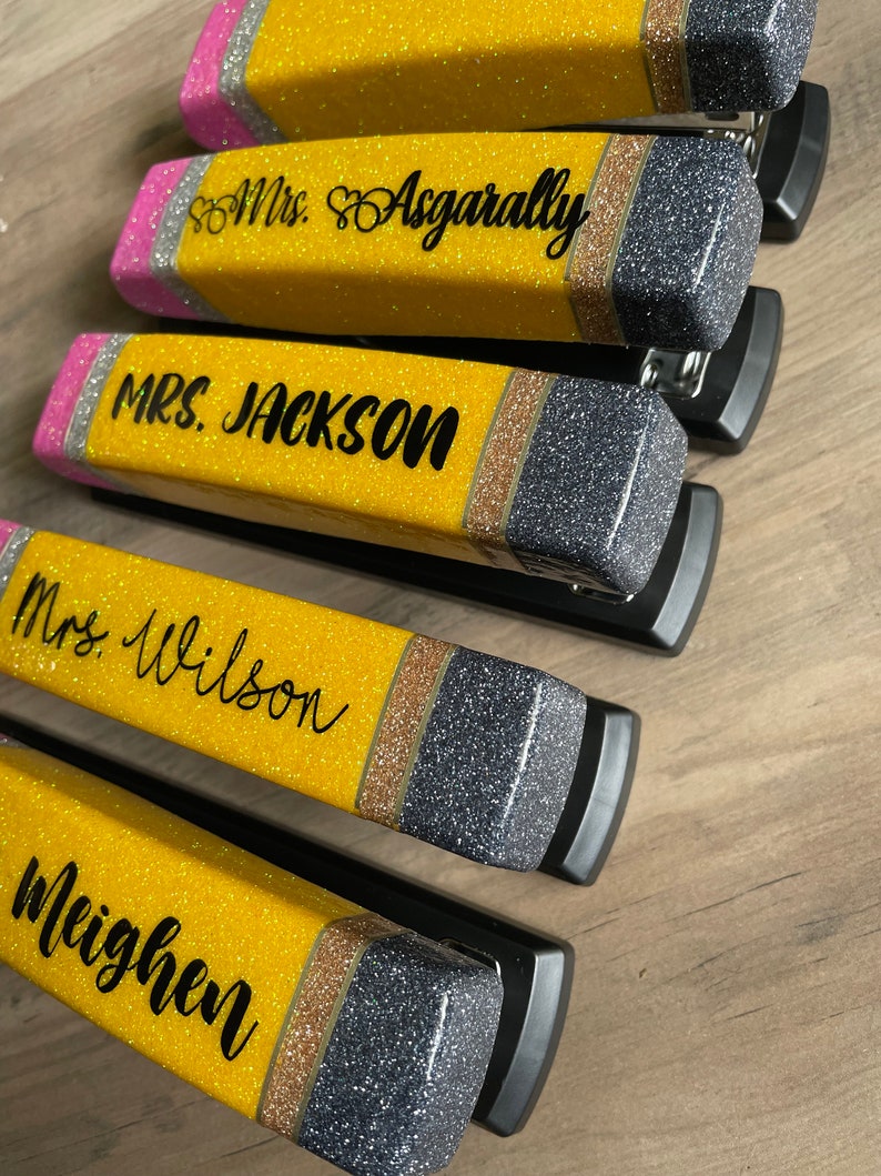 Pencil Stapler Teacher Stapler Glitter Stapler - Etsy