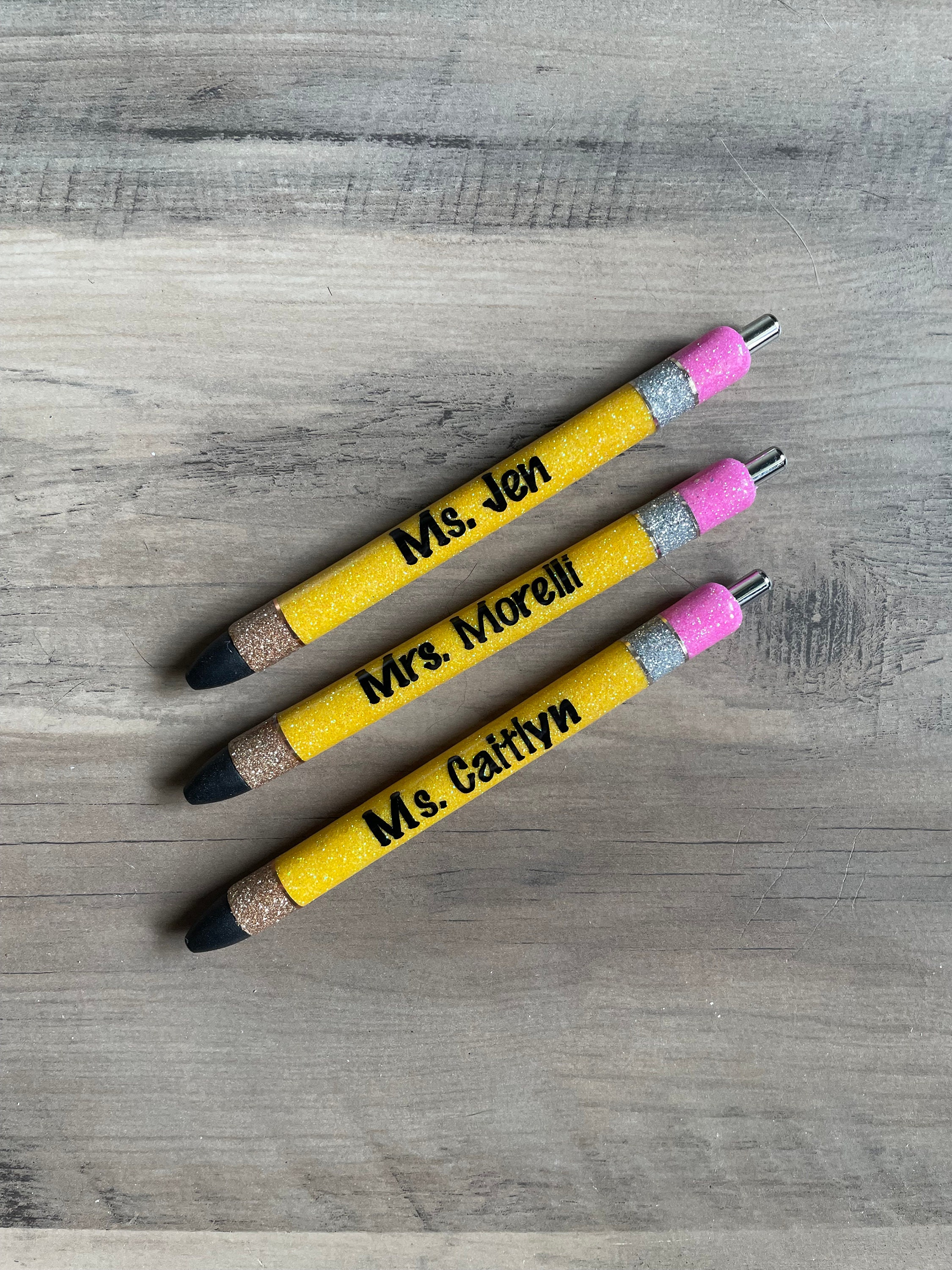 Teacher Glitter Pens Glitter Pens Custom Ink Joy Gel Pens Personalized ...