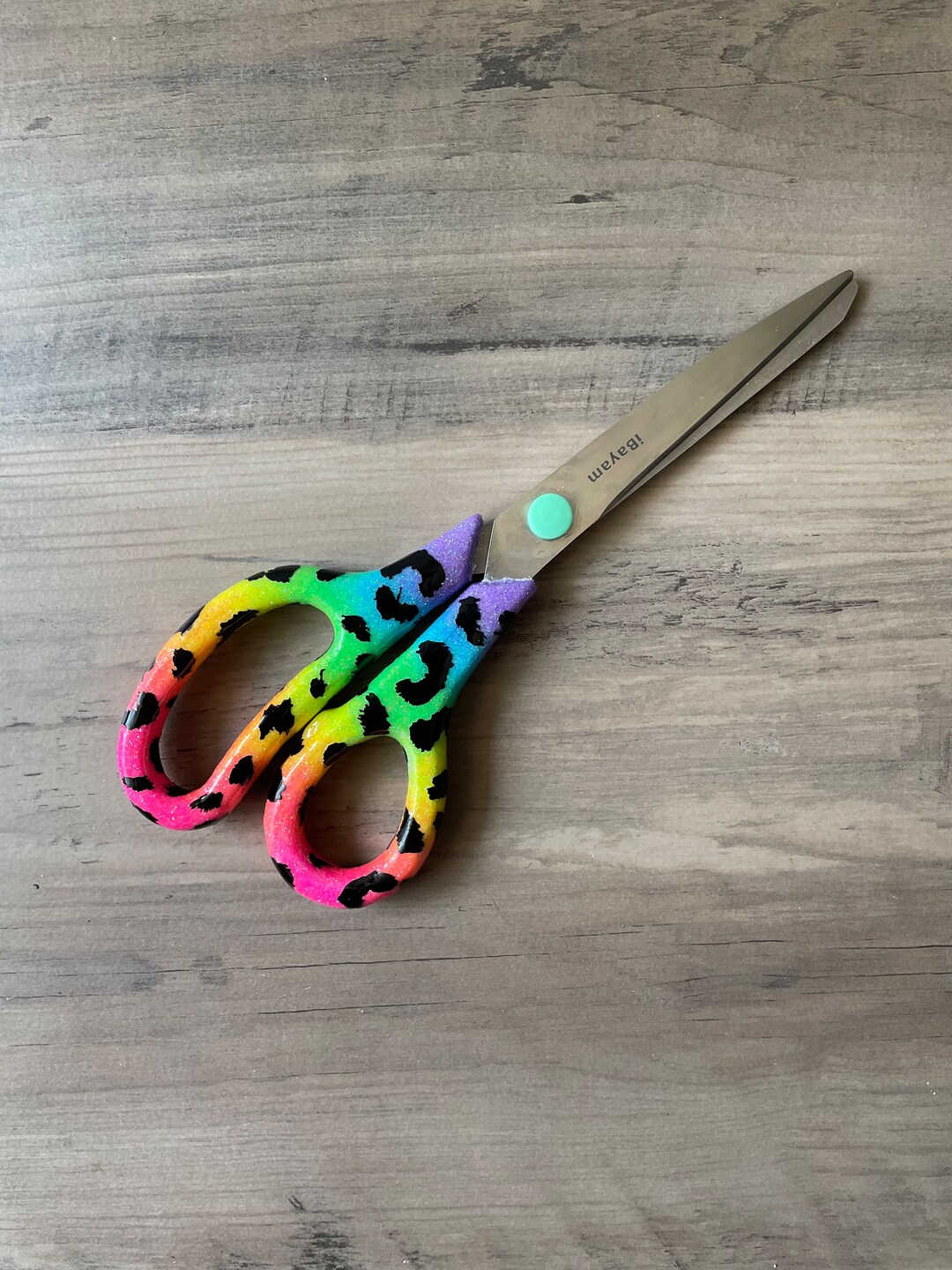Cheetah Print Rainbow Leopard Glitter Scissors 90s Inspired Lisa Frank ...