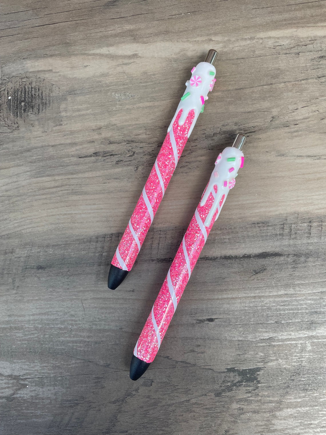 Candy Cane Pen Christmas Glitter Pen Peppermint Christmas - Etsy