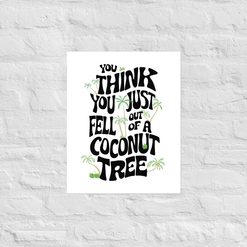 Kamala Harris Coconut Tree Meme Poster - Etsy