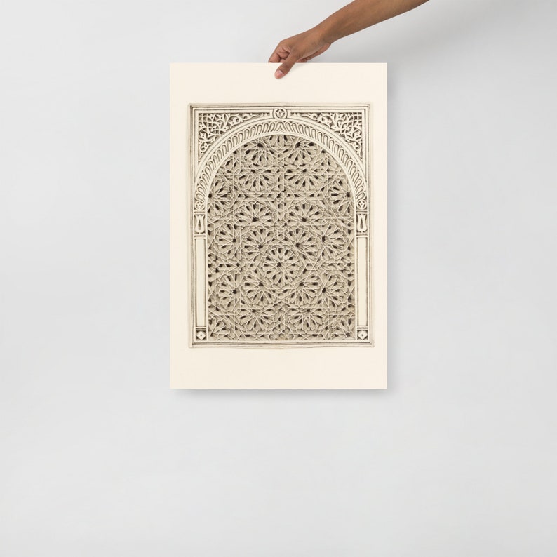 Geometric Mughal Islamic Window Poster - Etsy