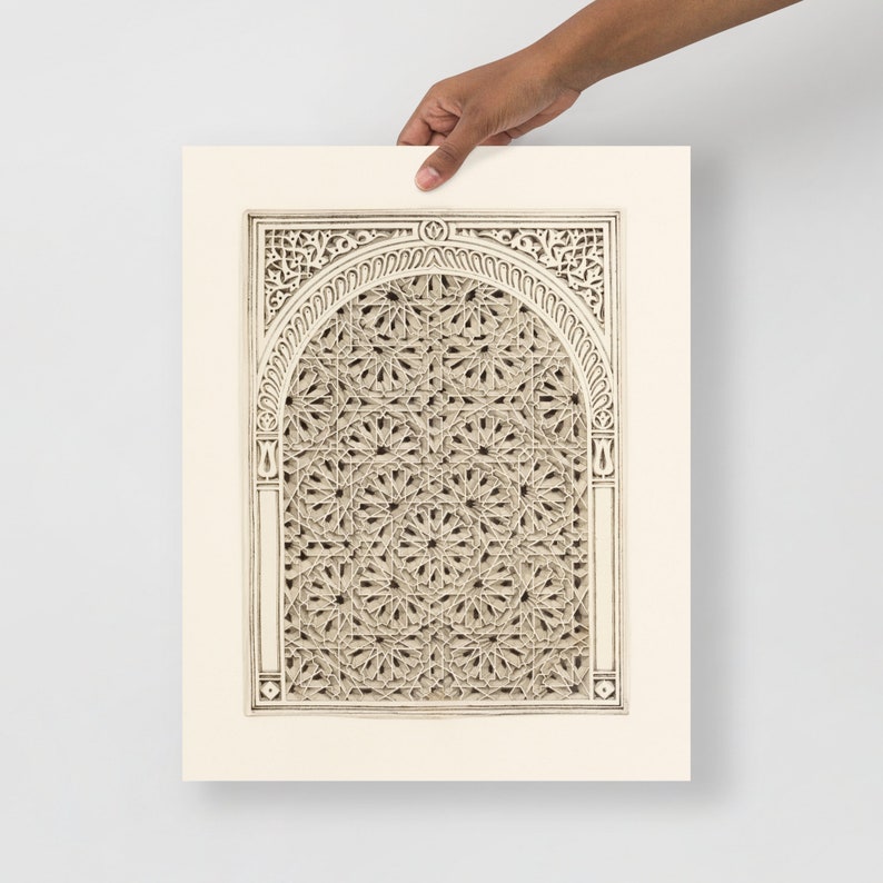 Geometric Mughal Islamic Window Poster - Etsy