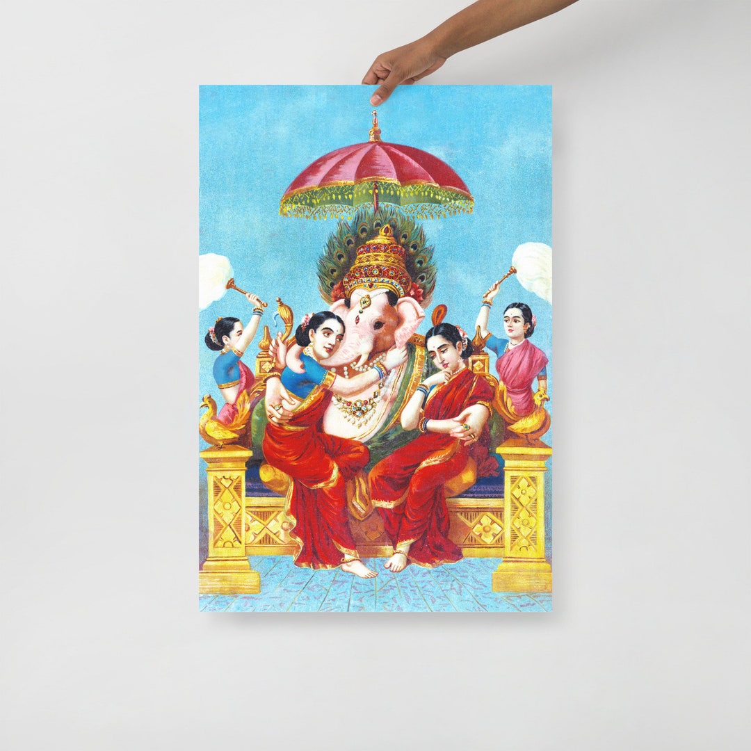 Ganesh With Riddhi and Siddhi Poster - Etsy