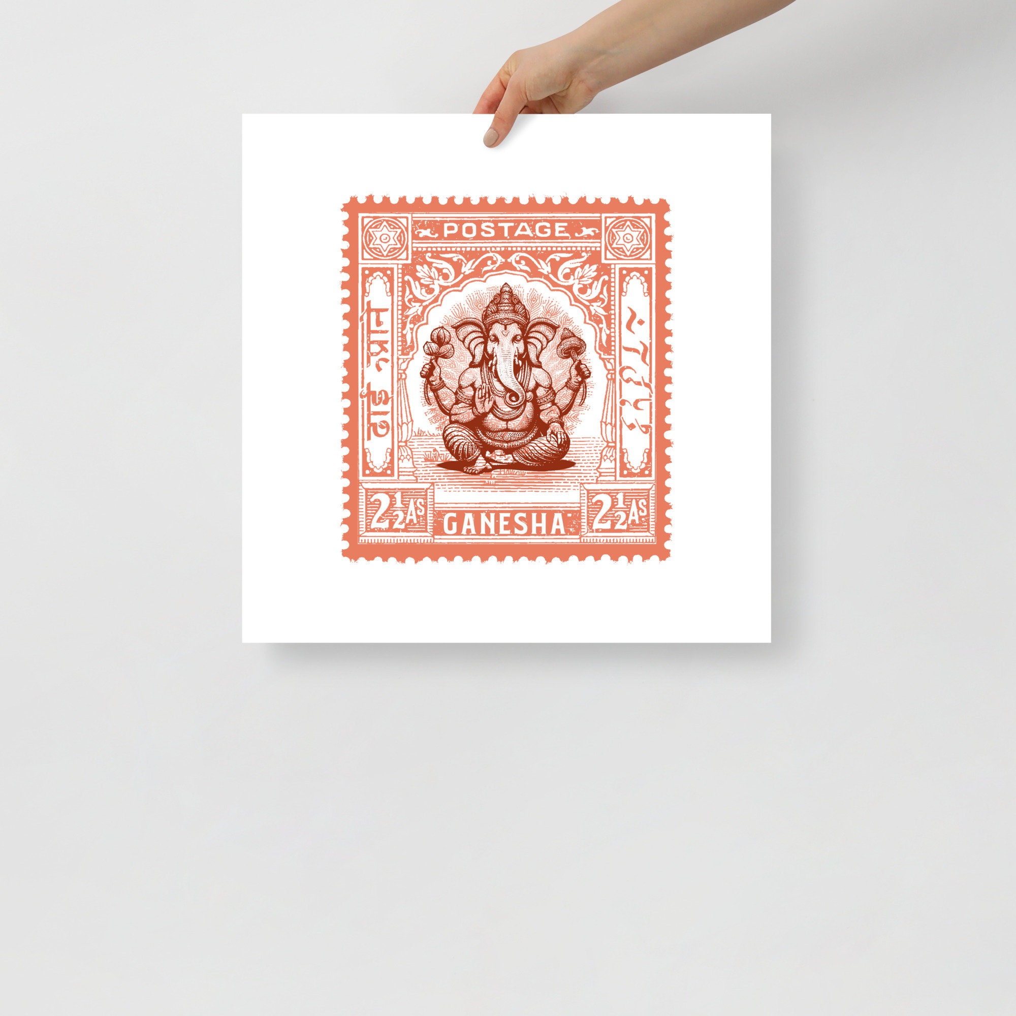 Ganesh Stamp Art Print Poster - Etsy