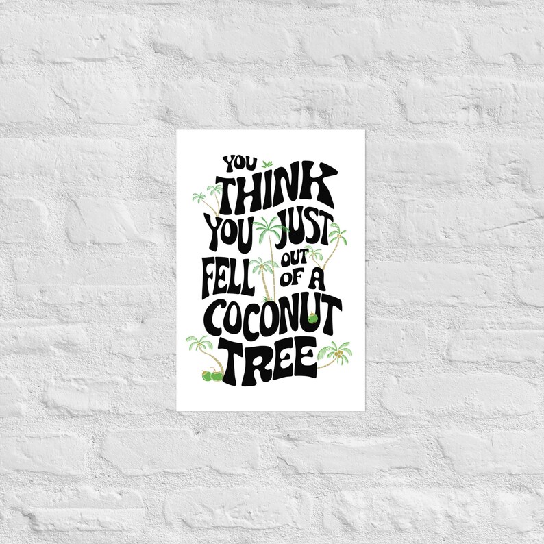 Kamala Harris Coconut Tree Meme Poster - Etsy