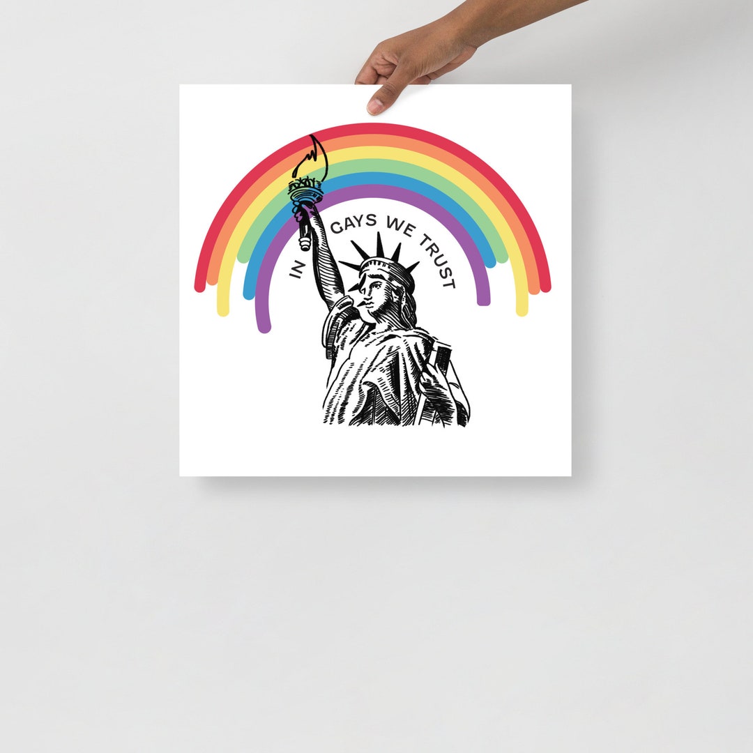 In Gays We Trust Poster - Etsy