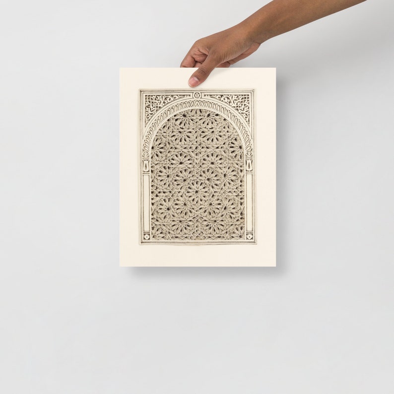 Geometric Mughal Islamic Window Poster - Etsy
