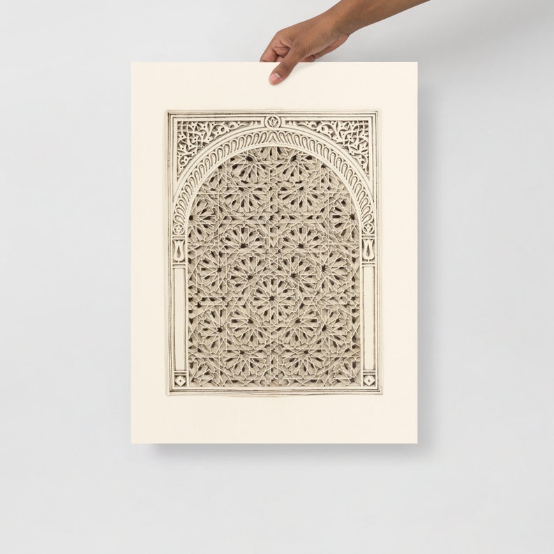 Geometric Mughal Islamic Window Poster - Etsy