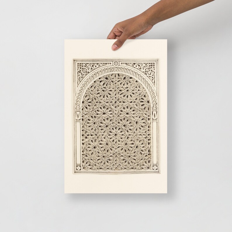 Geometric Mughal Islamic Window Poster - Etsy