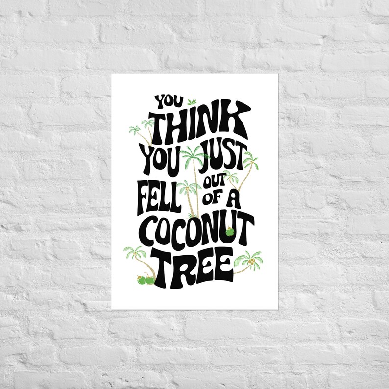 Kamala Harris Coconut Tree Meme Poster - Etsy