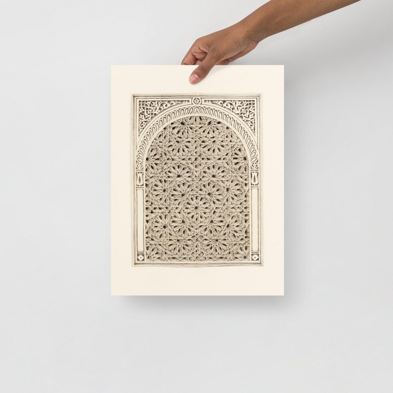 Geometric Mughal Islamic Window Poster - Etsy