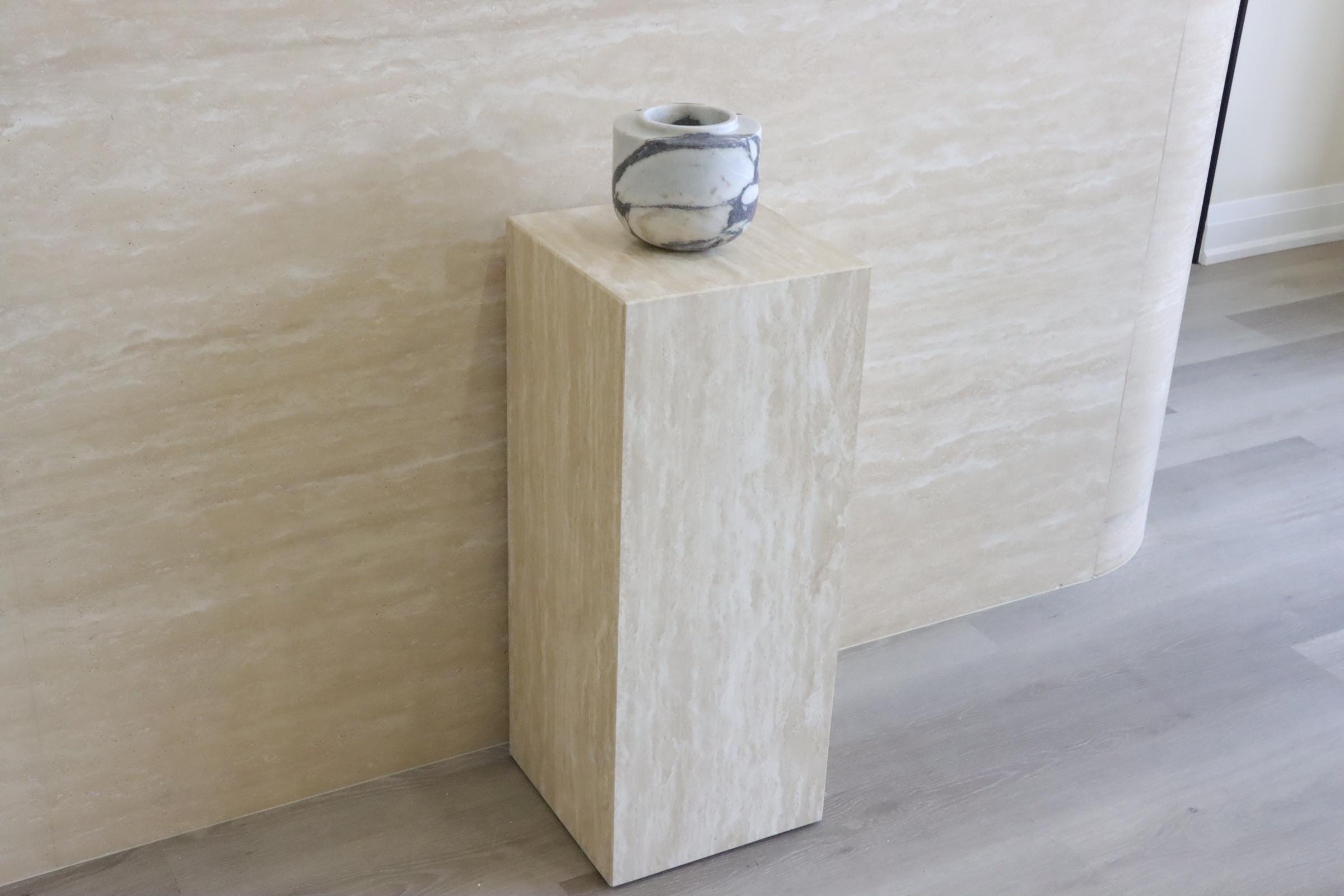 Travertine Plinth | End Table Side Table, Tariff Covered - Etsy