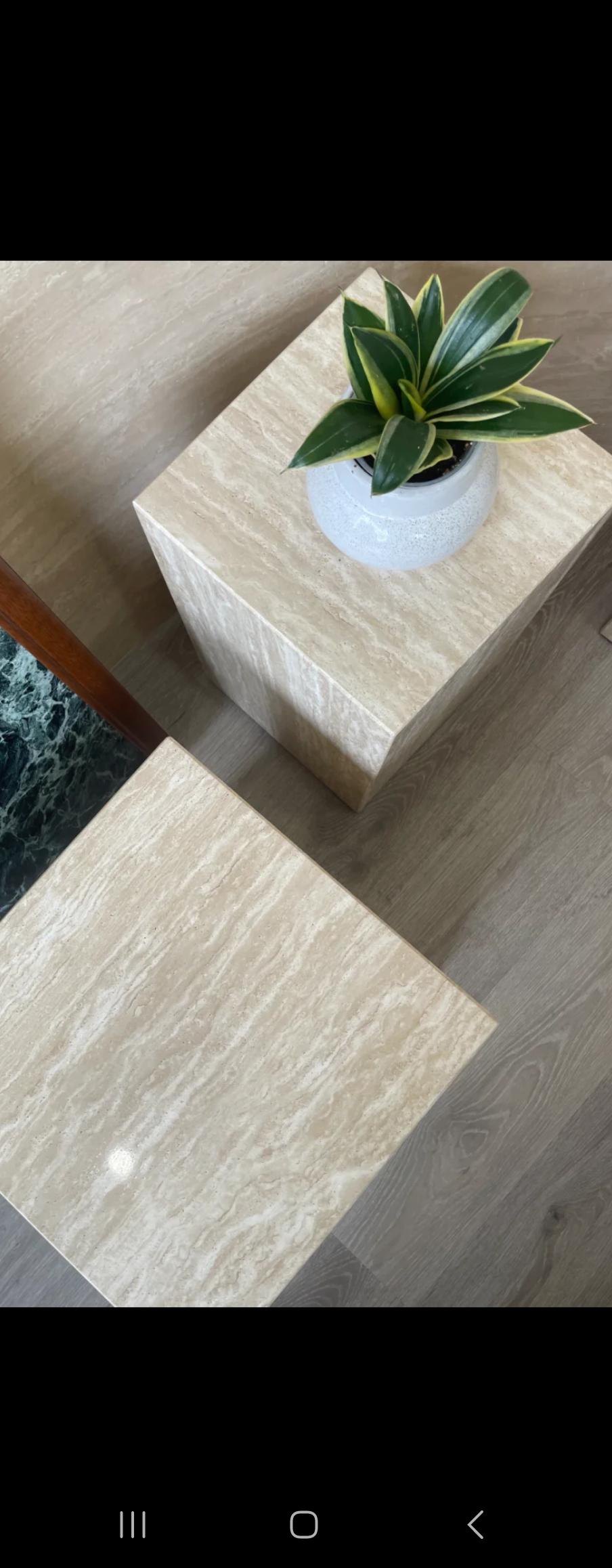 Travertine Plinth, End Table, Side Table, Free Delivery USA and CANADA ...