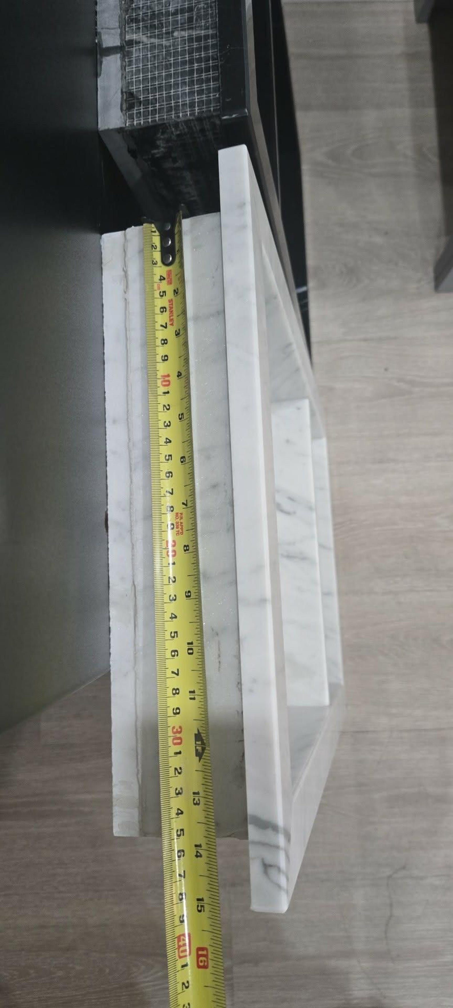 Recessed Shower Niche Carrara and Viola Marble – Built-in Stone Shelf ...