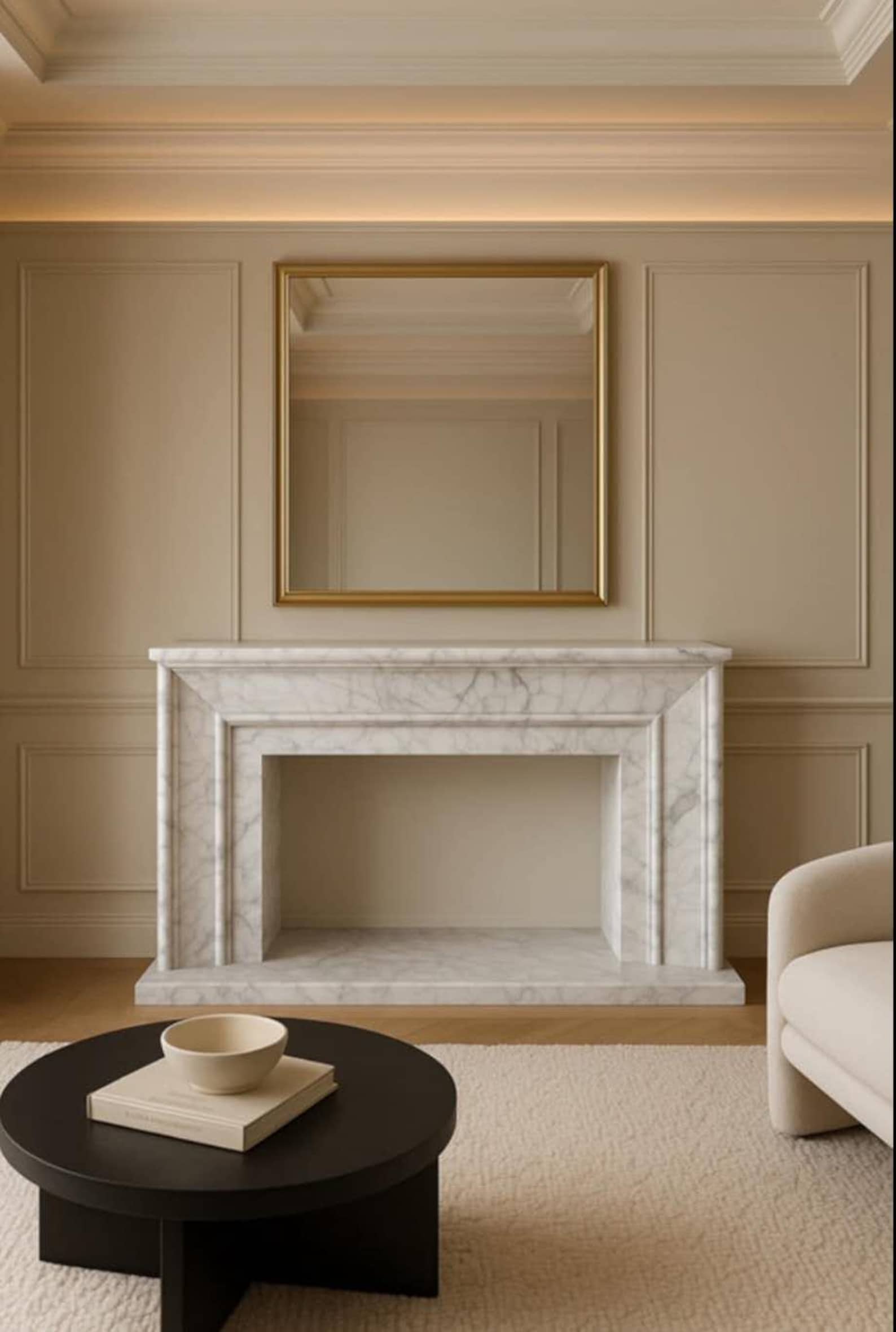 Marble Fireplace: Customizable Stone, Customizable, Tariff Free - Etsy