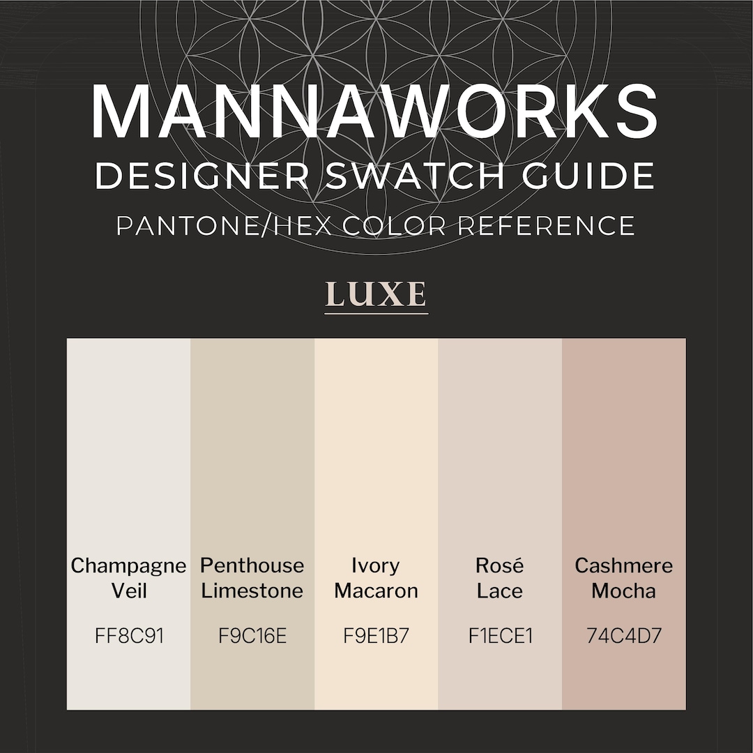 Luxe Neutral Color Palette – Pantone & Hex Codes (digital Download) - Etsy