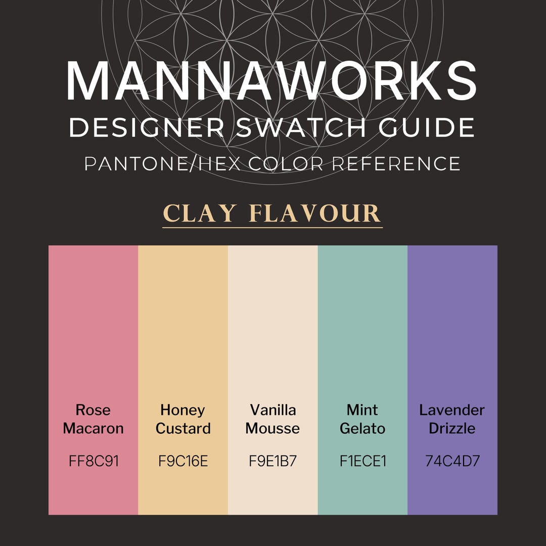 Clay Flavour Color Palette – Designer Swatch Guide (PDF) - Etsy