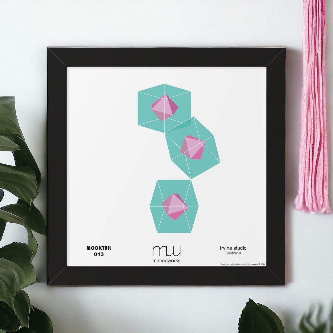 Geometric Prism Art Print | Modern Minimalist Framed Poster - Etsy