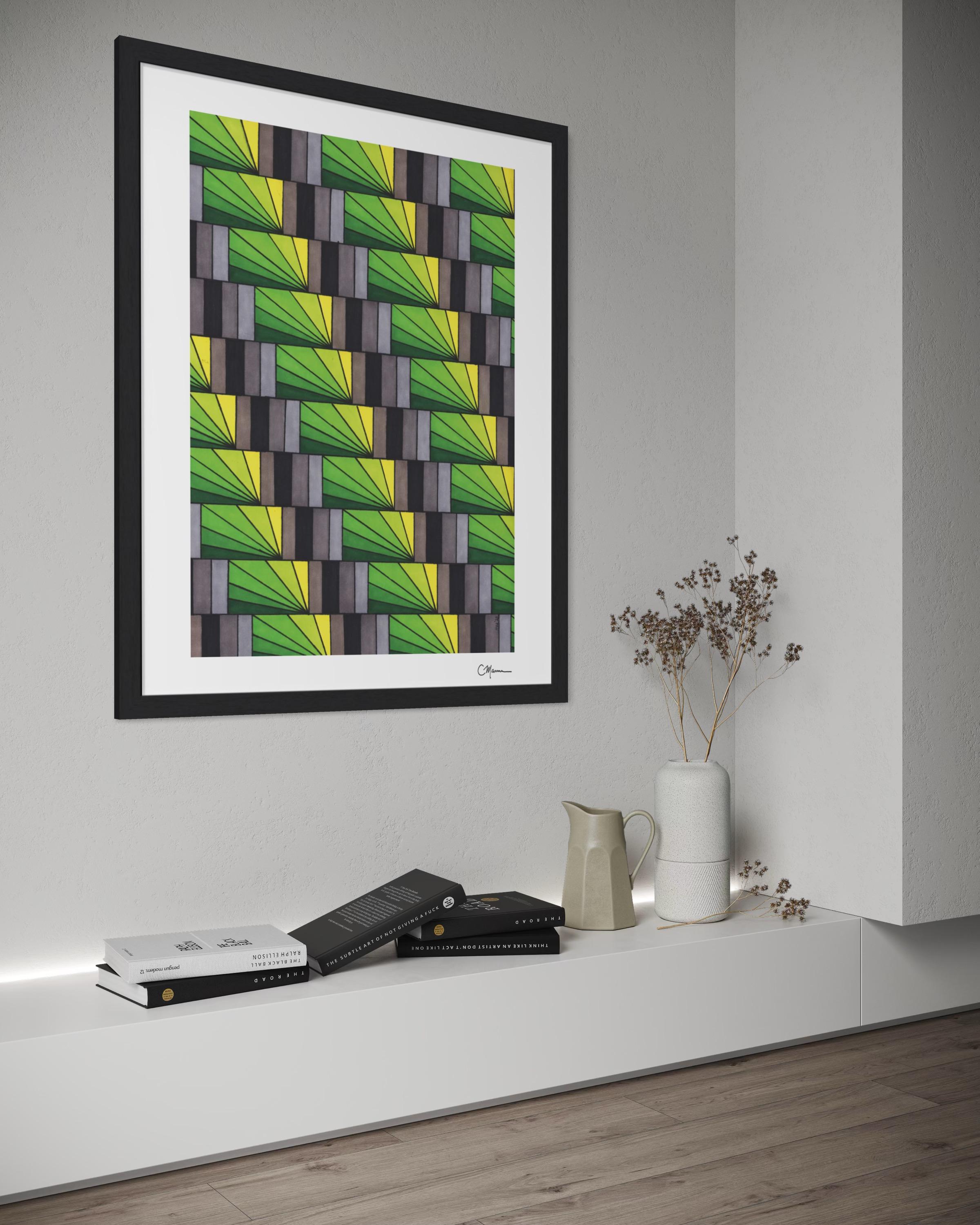 Limited Edition Framed Art Print | Hand-drawn Geometric Wall Art ...