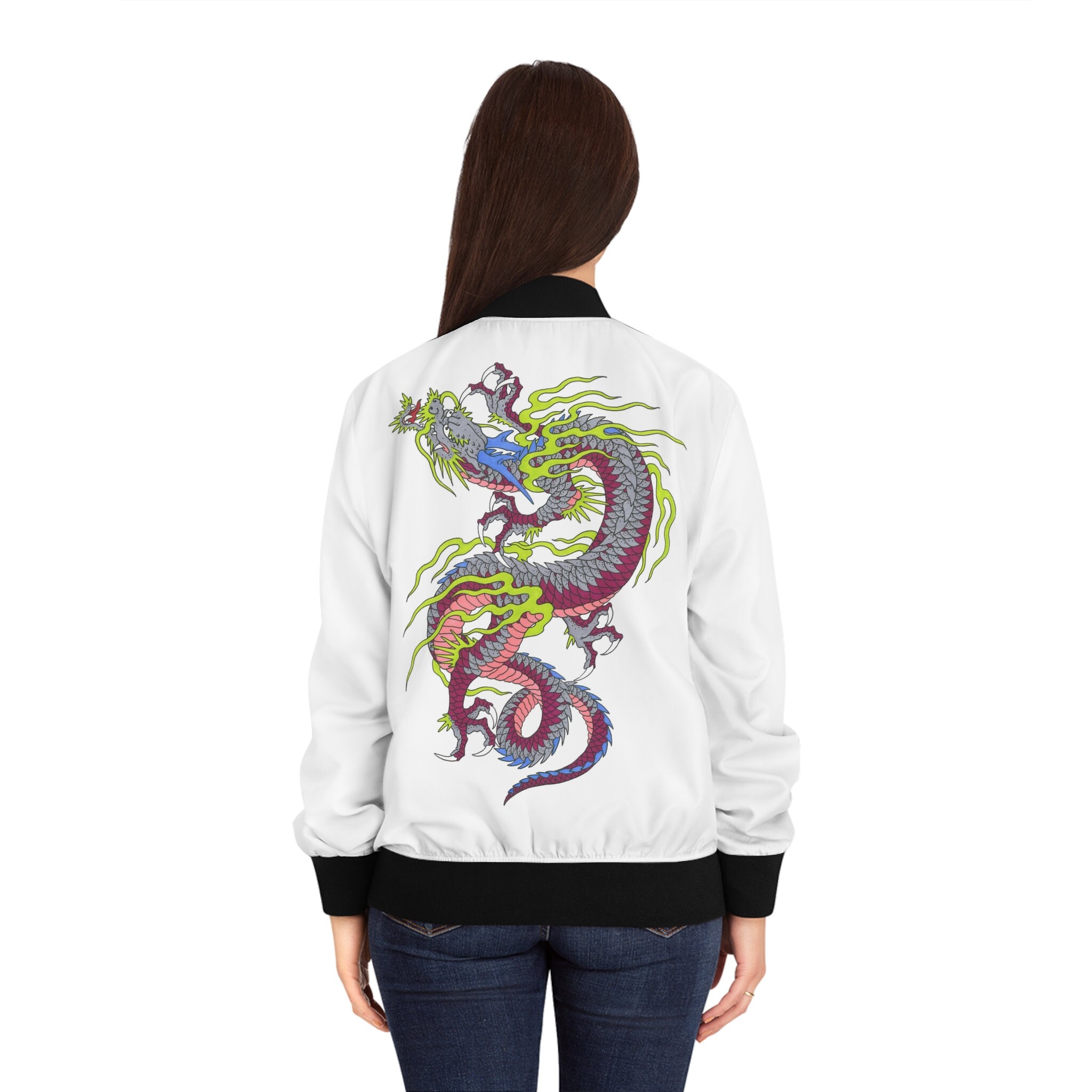 Women's Bomber Jacket | Dragon Design - Etsy