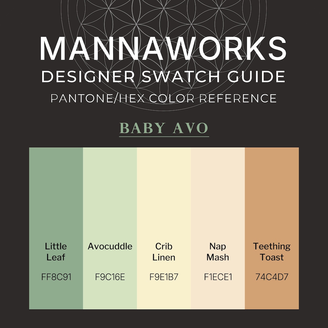 Paleta de cores Baby Avo – Kit de amostras de cores para designers (PNG ...