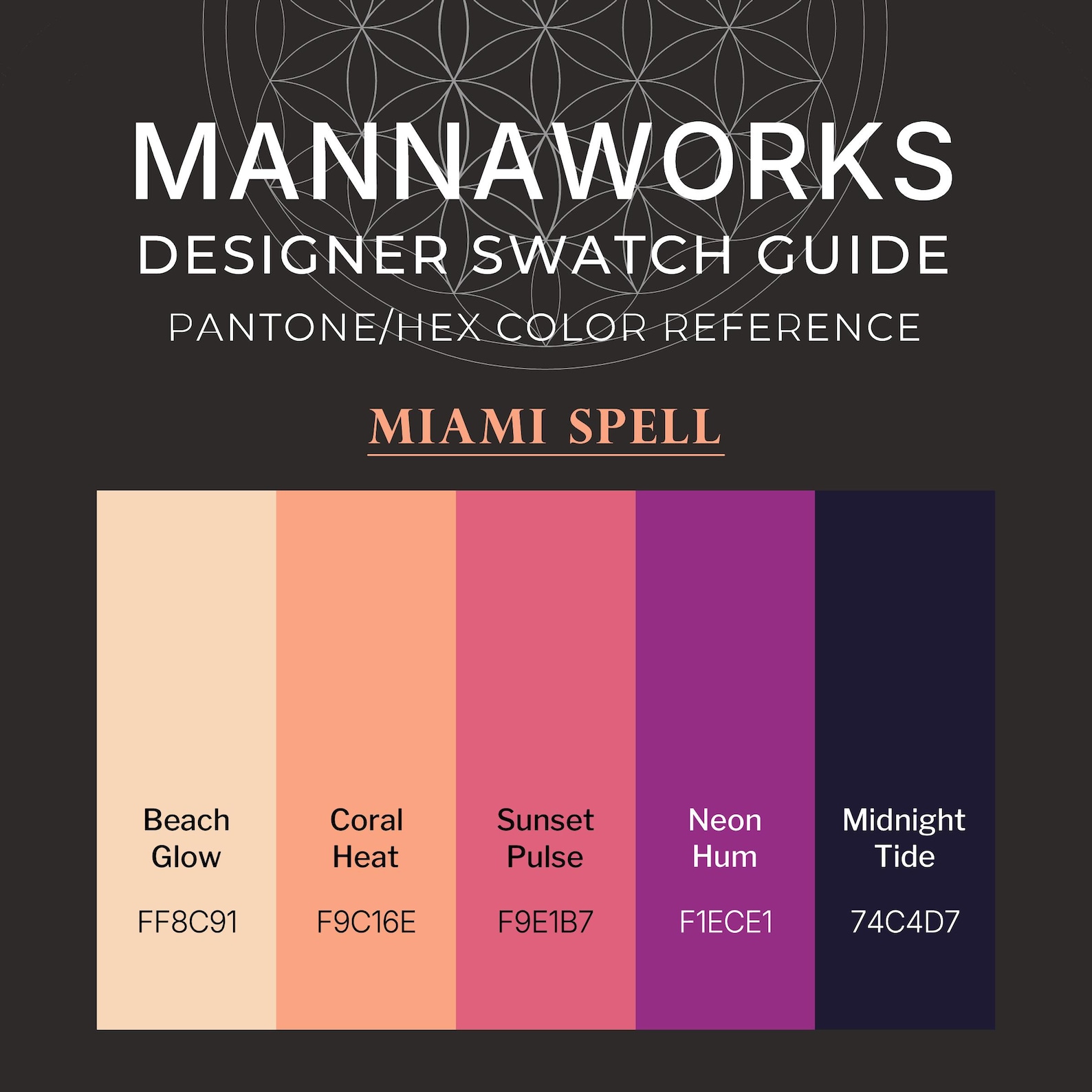 Miami Spell Color Palette – Peach, Violet, Indigo (PDF) - Etsy
