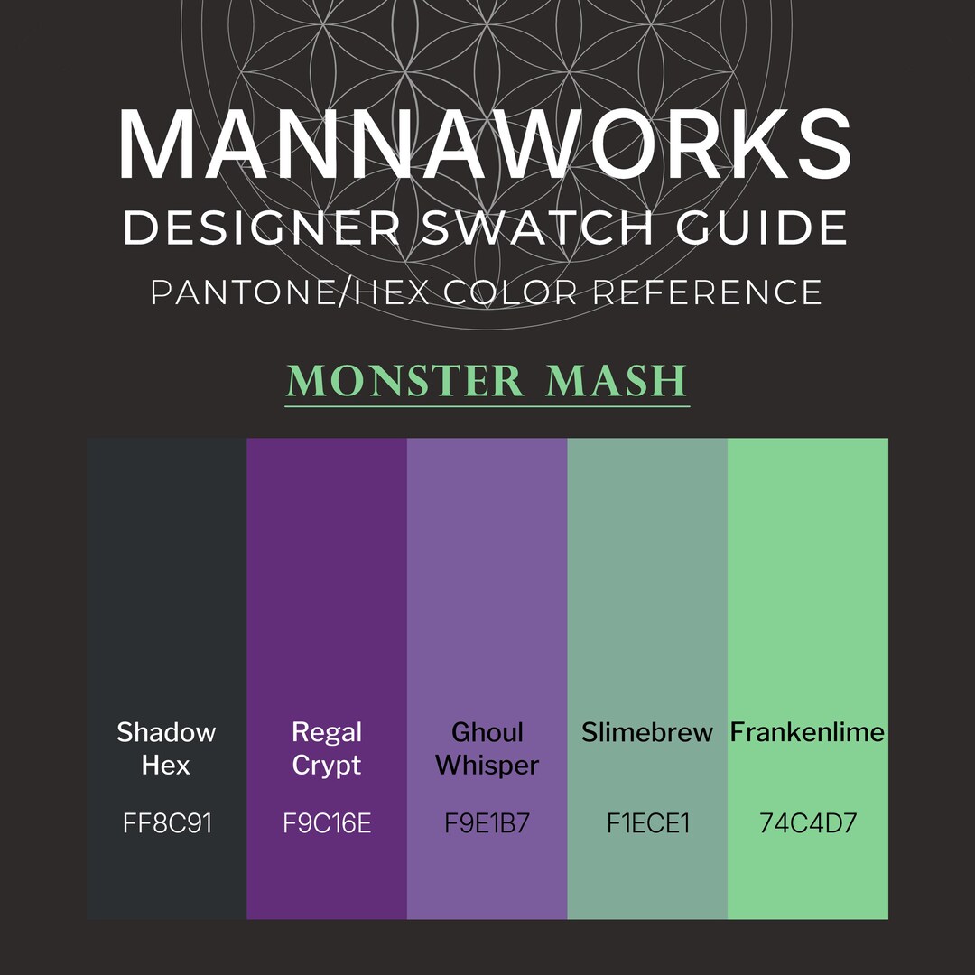 Monster Mash Color Palette – Violet, Green & Purple Swatches (PDF) - Etsy