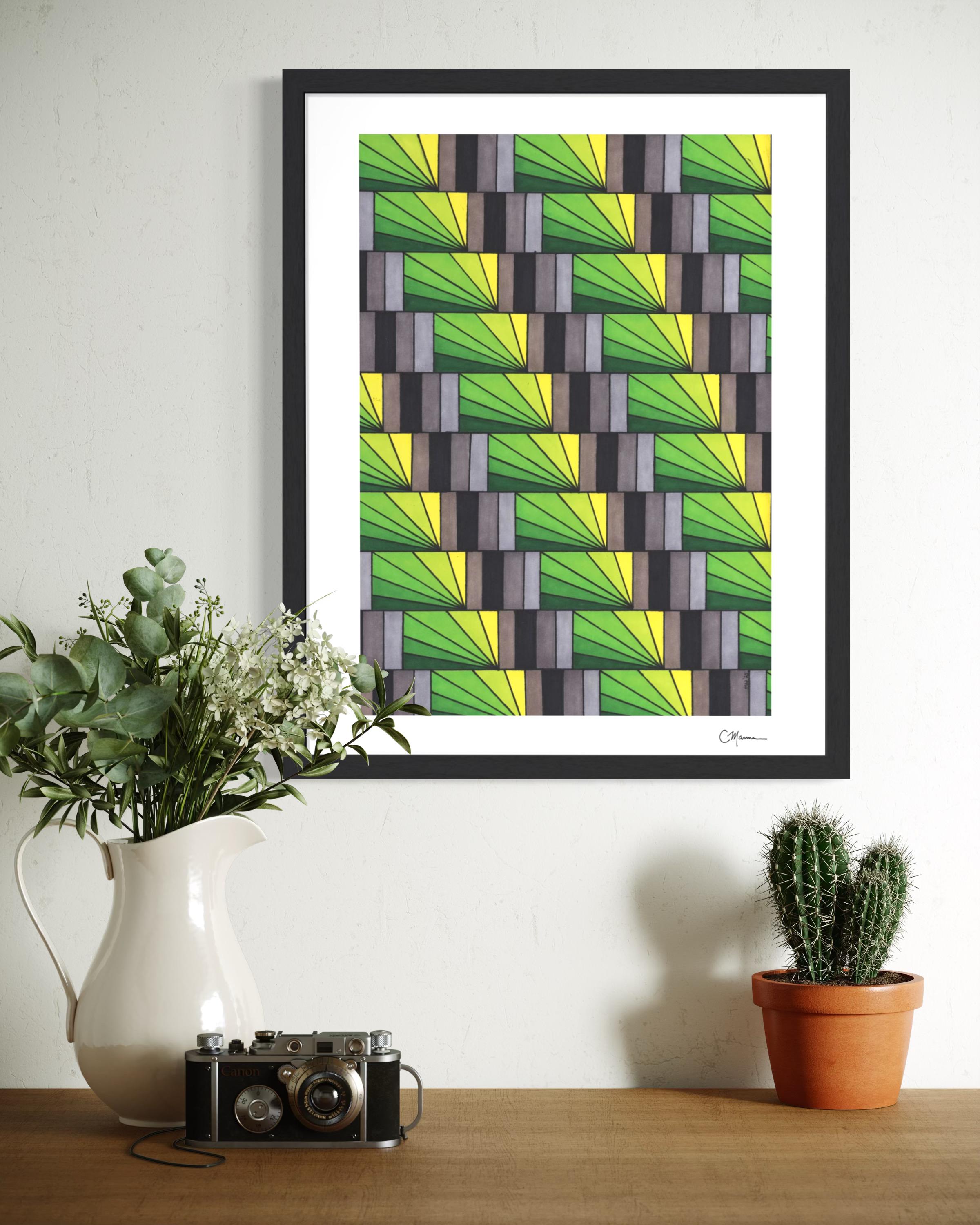 Limited Edition Framed Art Print | Hand-drawn Geometric Wall Art ...