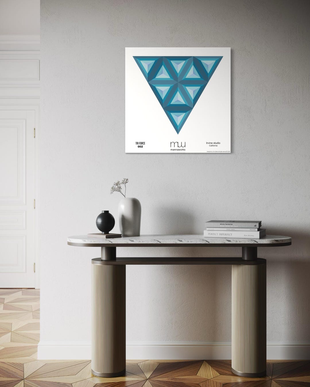Geometric Triangle Art Print: Mid-century Modern Wall Decor - Etsy