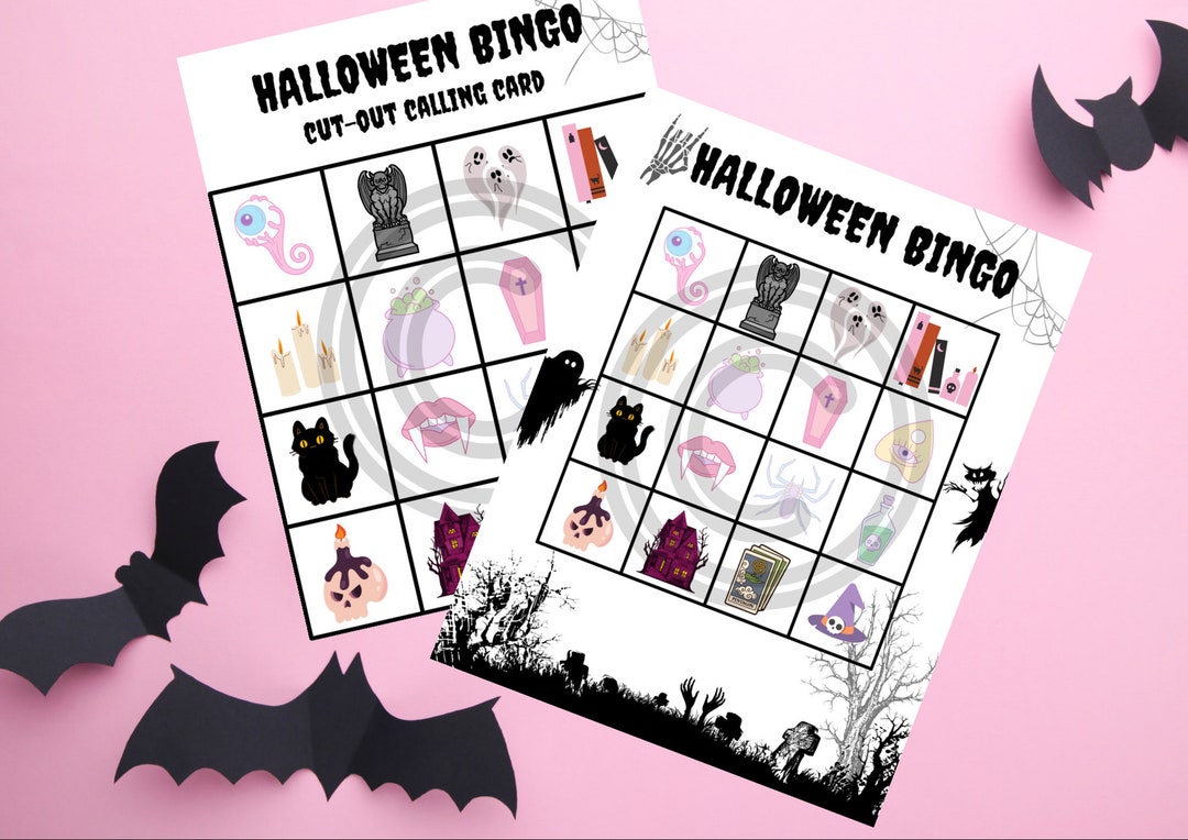 Digital Printable Fun Halloween Themed Bingo Cards - Etsy