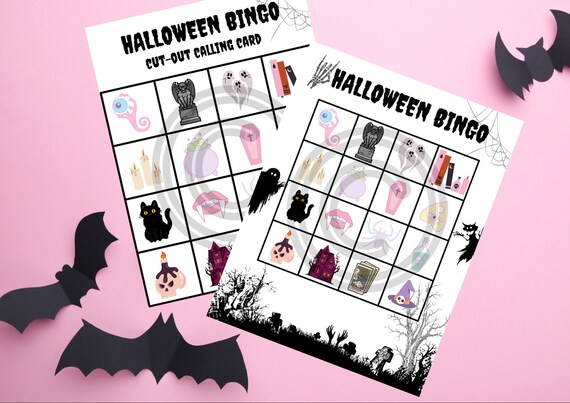 Digital Printable Fun Halloween Themed Bingo Cards - Etsy