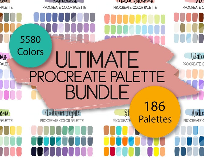 Procreate Color Palette Bundle 100 Procreate Swatches Palette For Procreate Color Palettes