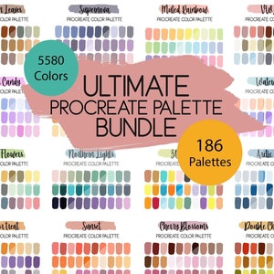 Procreate Color Palette BUNDLE PNG for Color Picking 186 - Etsy Canada