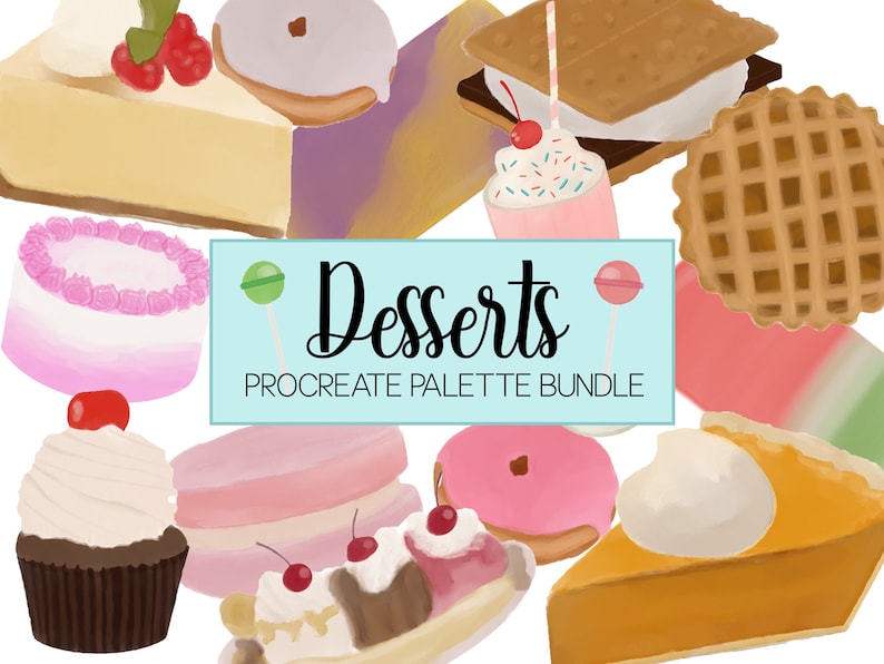 Dessert Theme Procreate Palette Bundle - Procreate Color Palette ...