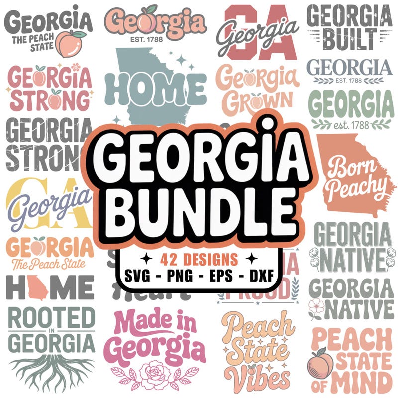 Georgia Peach Svg - Etsy