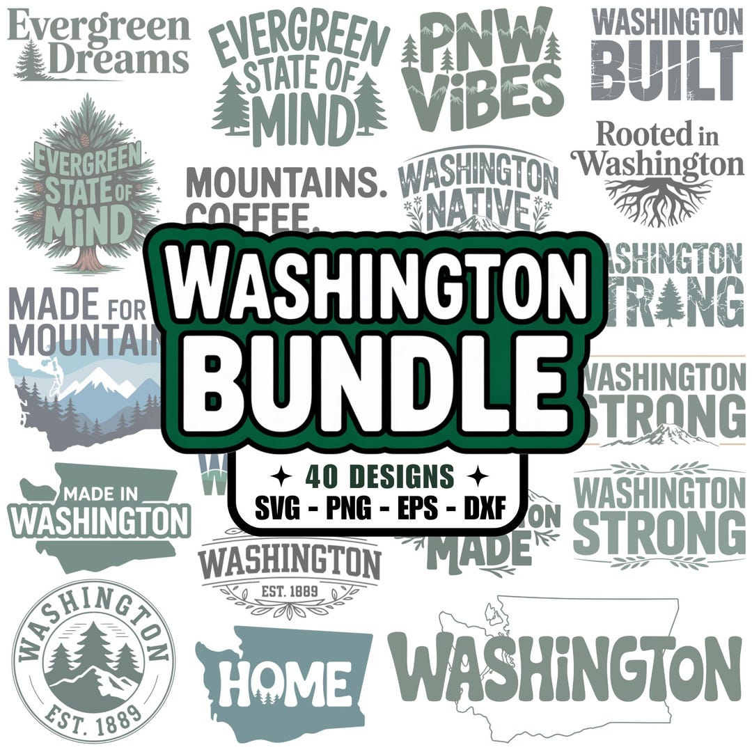 40 Washington PNG Designs, SVG Files, Eps Designs, Dxf Files ...