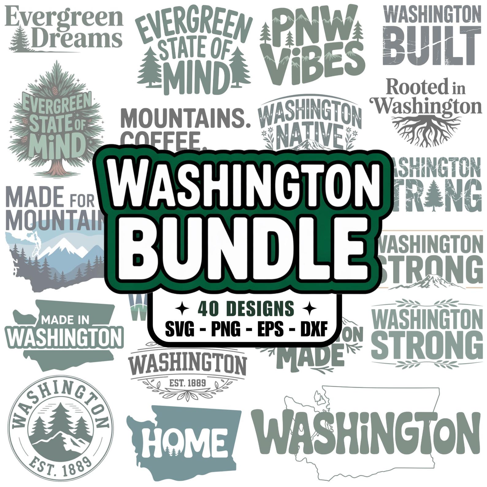 40 Washington PNG Designs, SVG Files, Eps Designs, Dxf Files ...